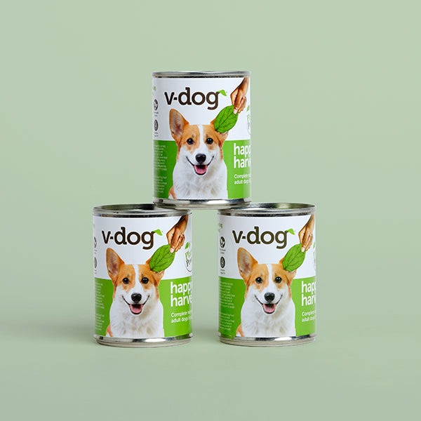 V-dog Happy Harvest | Plant-Powered Soft Food for Dogs & Puppies – v-dog